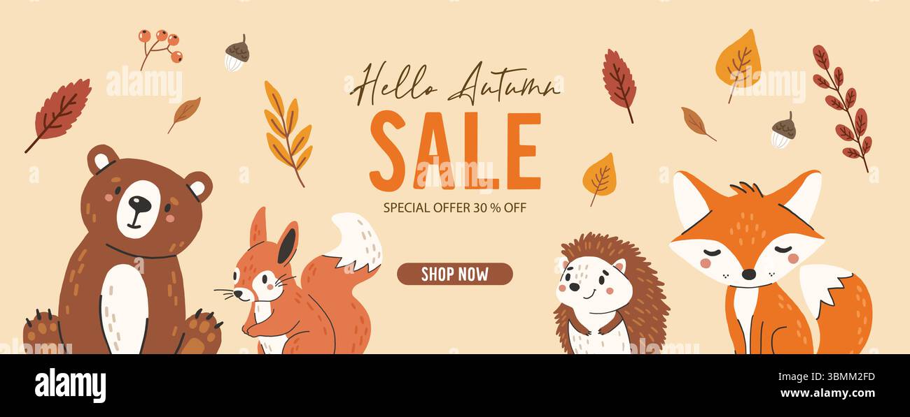 Wild animals set isolated, cute forest animals, kids vector, design for posters, stickers ...