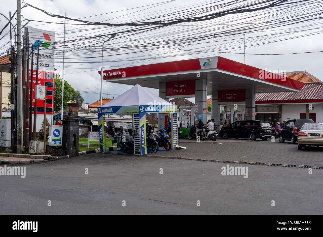 Bali, Indonesia - Dec 29, 2024: Pertamina gas station. Gas station with ...