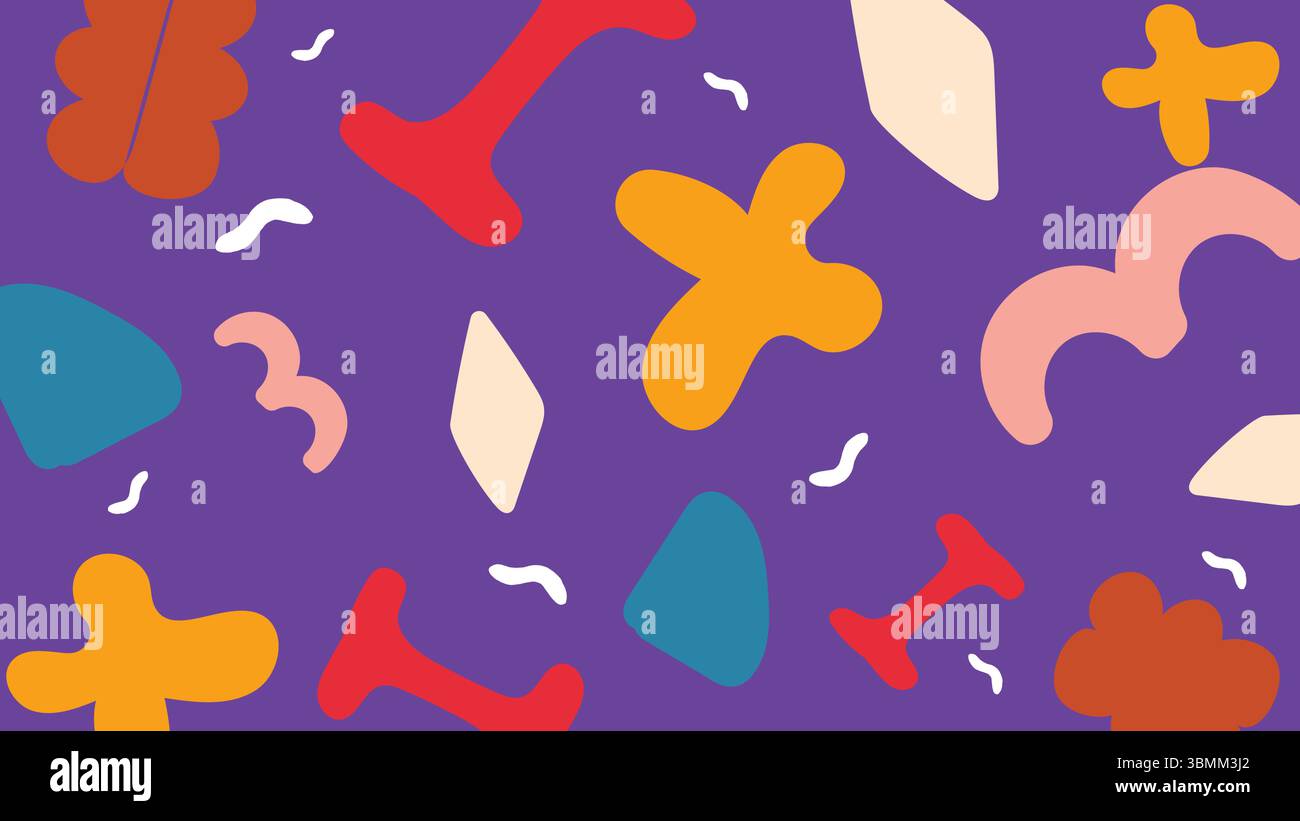 Abstract purple shapes blue background Stock Vector Images - Alamy