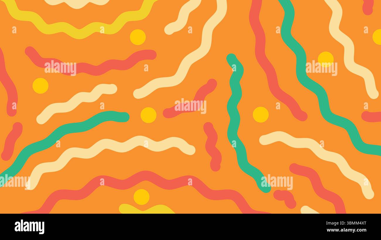 Orange wavy squiggle background Stock Vector Image & Art - Alamy