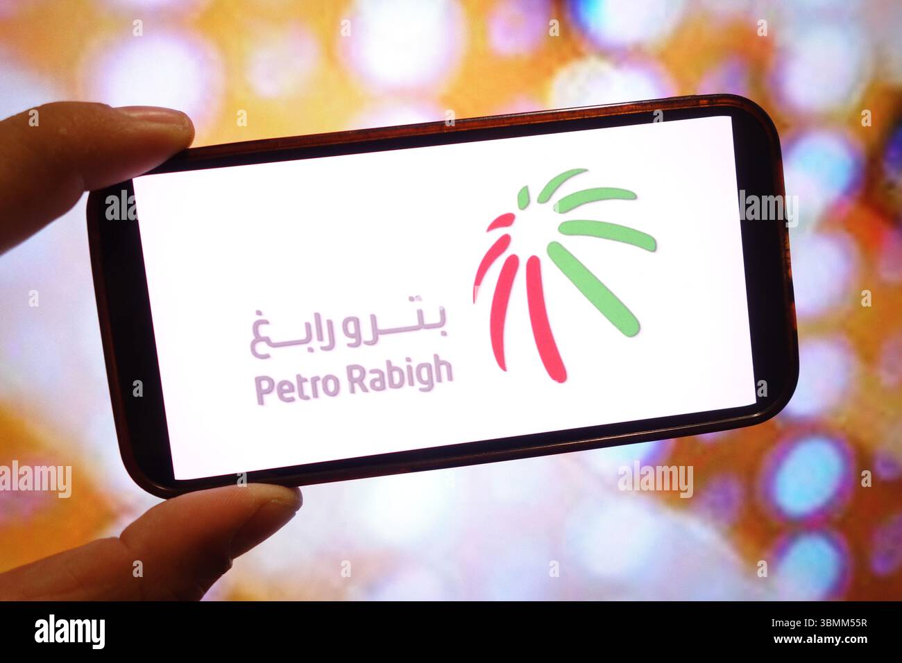 In this photo illustration, a Petro Rabigh company logo is seen ...