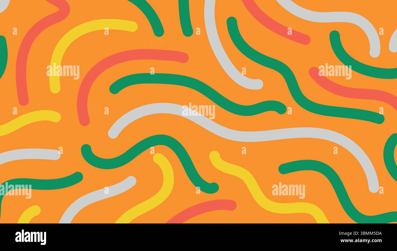 Orange squiggle lines background Stock Vector Image & Art - Alamy