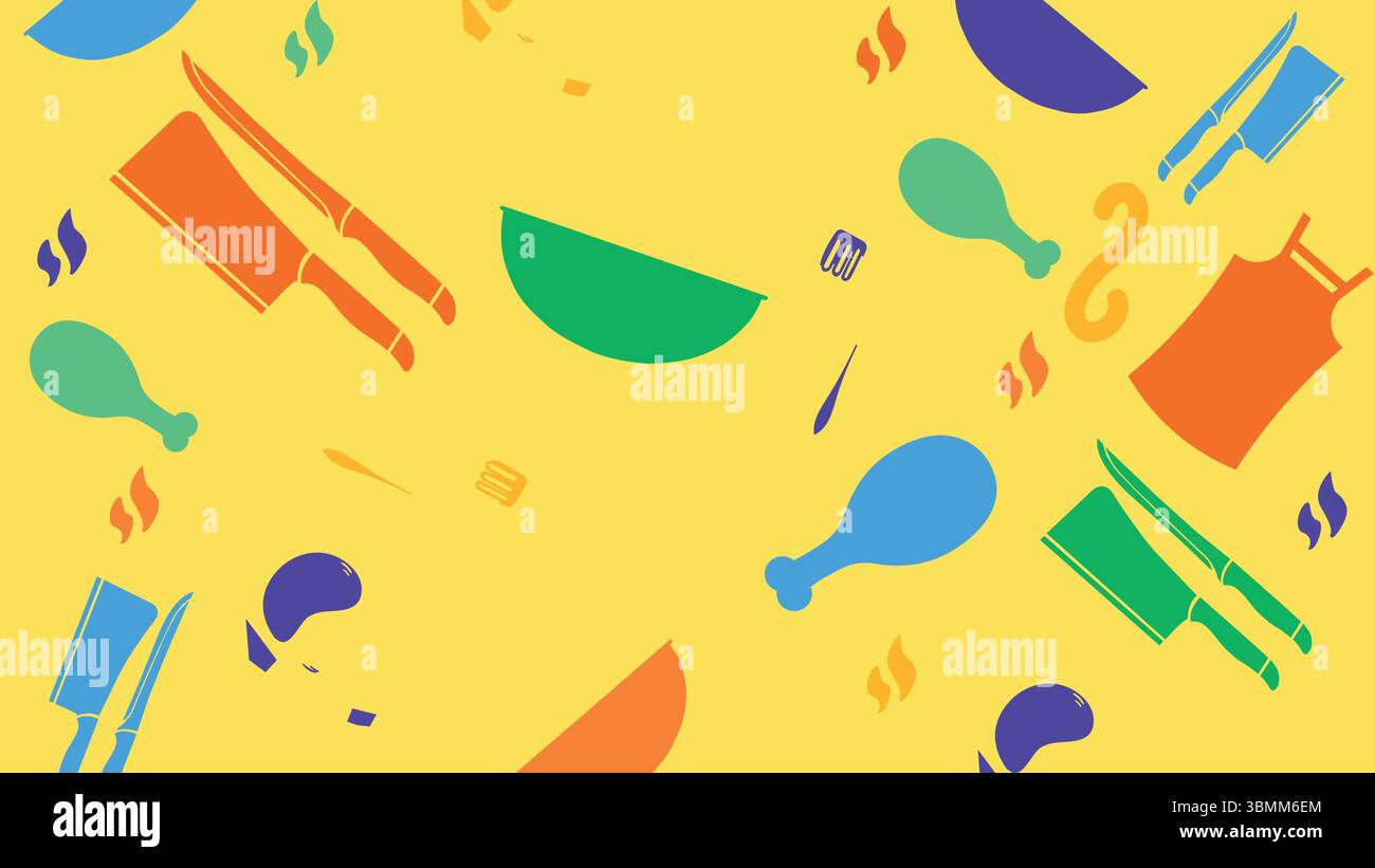 Food background line cooking Stock Vector Images - Alamy