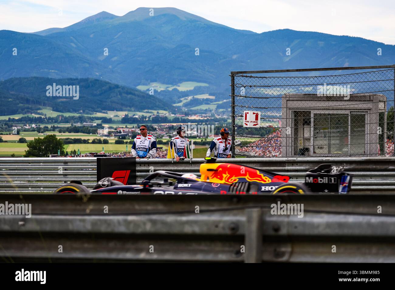 Marshalls trackside during the Formula 1 MSC Cruises Austrian Grand ...