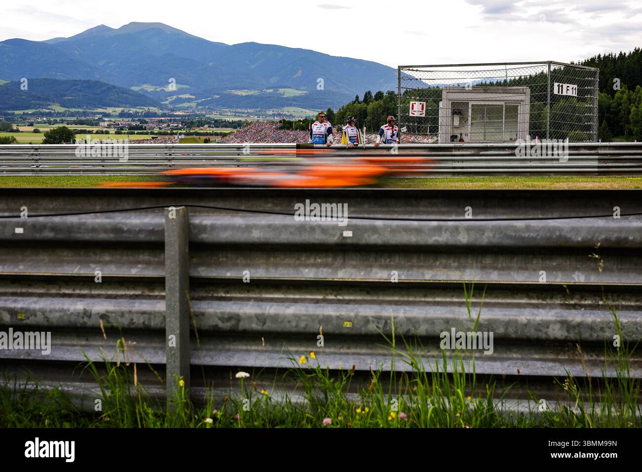 Marshalls trackside during the Formula 1 MSC Cruises Austrian Grand ...