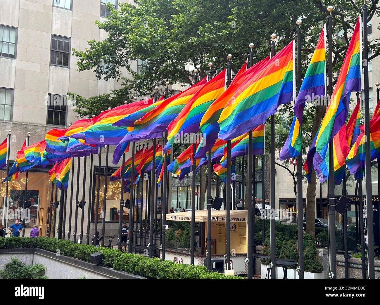 New York, New York, USA. 27th June, 2025. Rainbow Pride Flags seen at ...