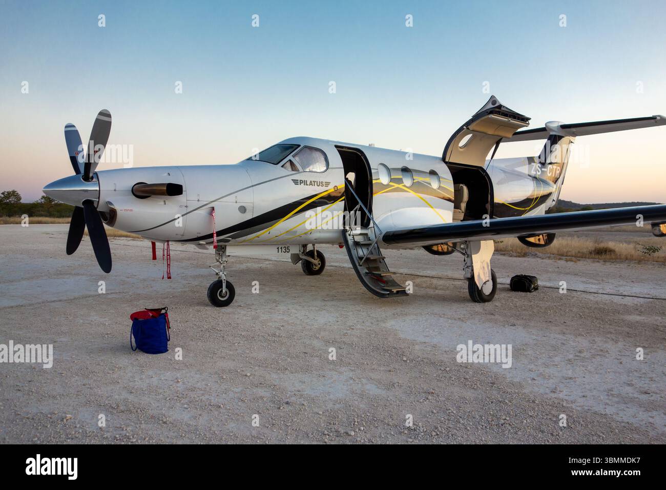 African Safari by Air with a Pilatus Aircraft Stock Photo - Alamy