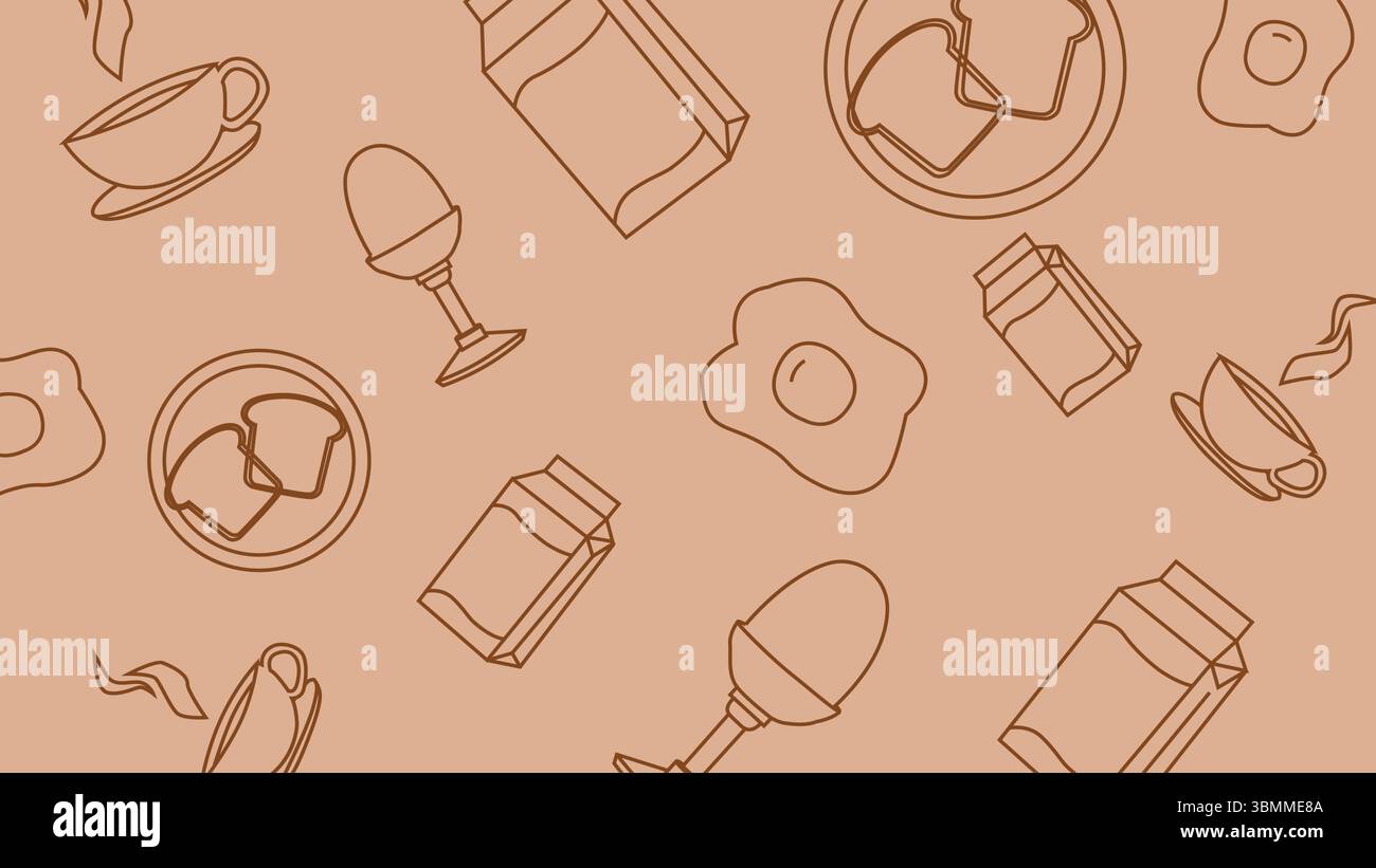 Breakfast table coffee bread Stock Vector Images - Alamy