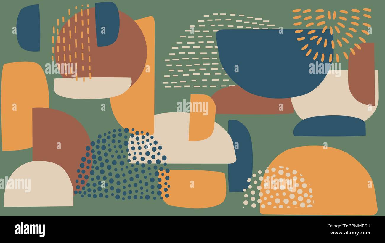 Vintage Style Abstract Shapes Background Stock Vector Image & Art - Alamy