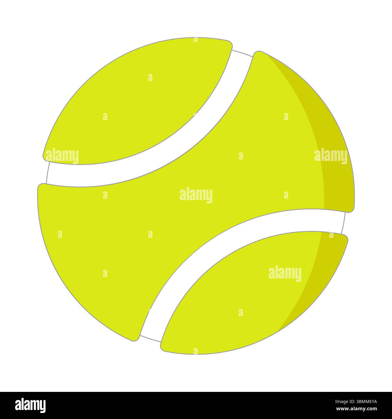 Tennis Ball Vector Illustration. A bright yellow tennis ball vector ...