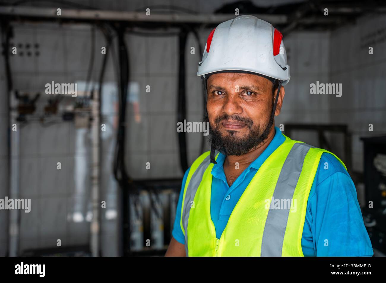 Technician and engineer team fixing network devices, routers ...