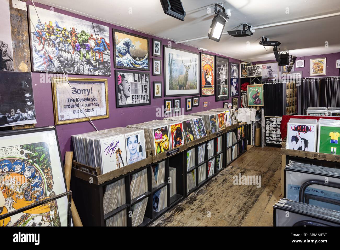 London, UK - May 17, 2023: An vintage vinyl record store in Camden Town ...