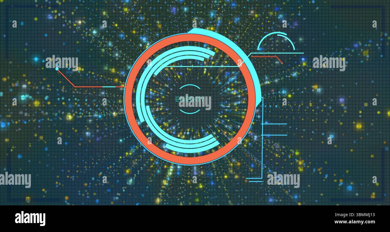 Red digital grid glowing lines hi-res stock photography and images - Alamy