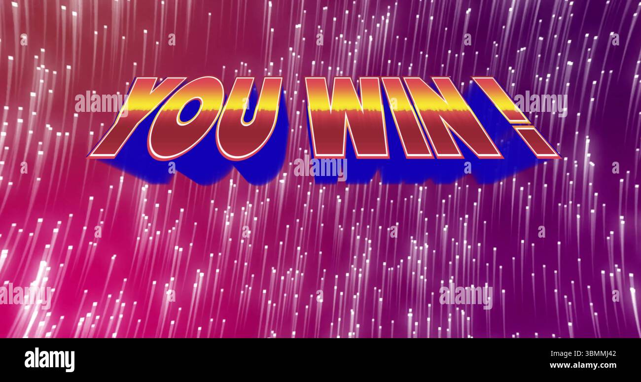 Animated neon text effect displaying hi-res stock photography and ...