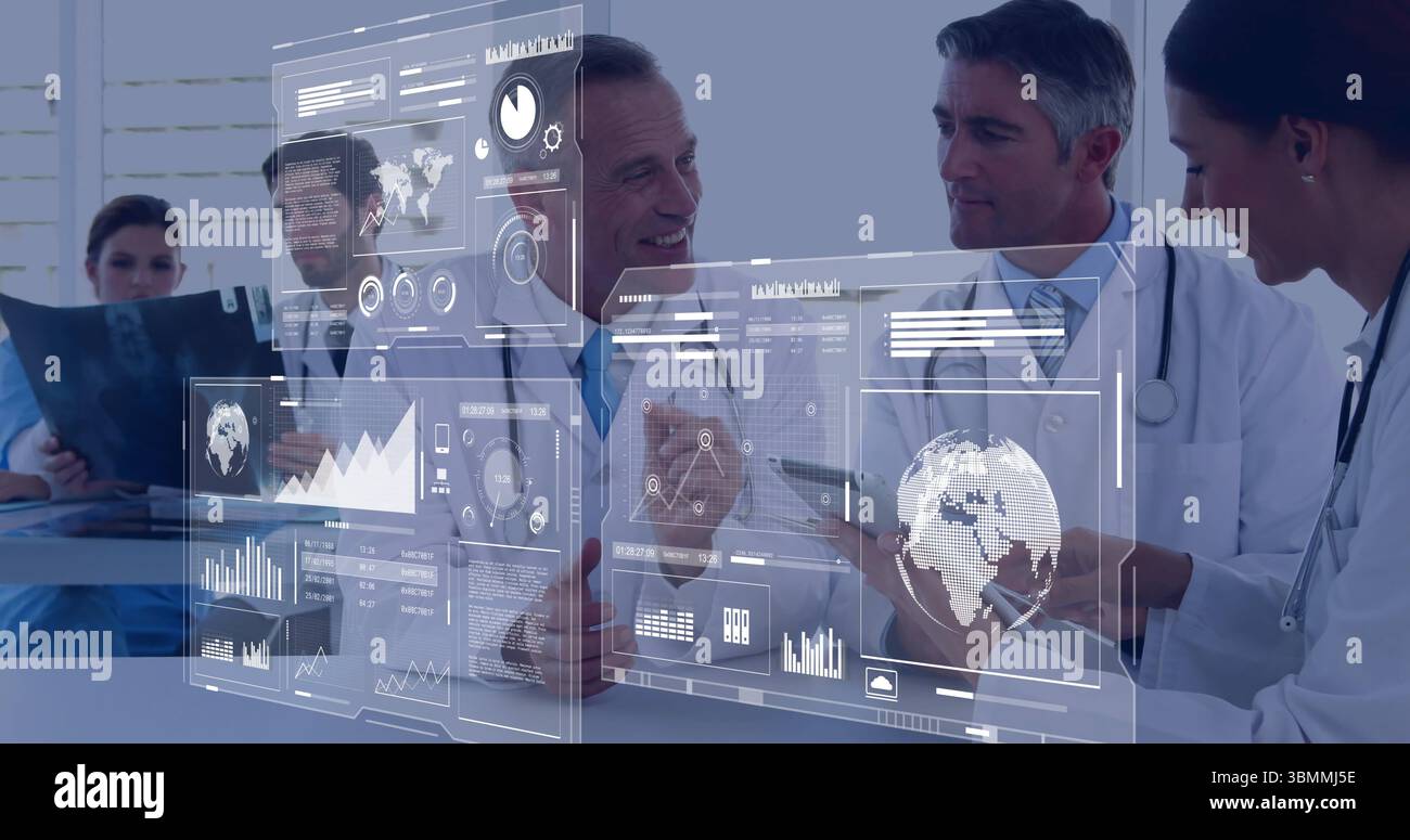 Discussing medical data doctors charts hi-res stock photography and ...