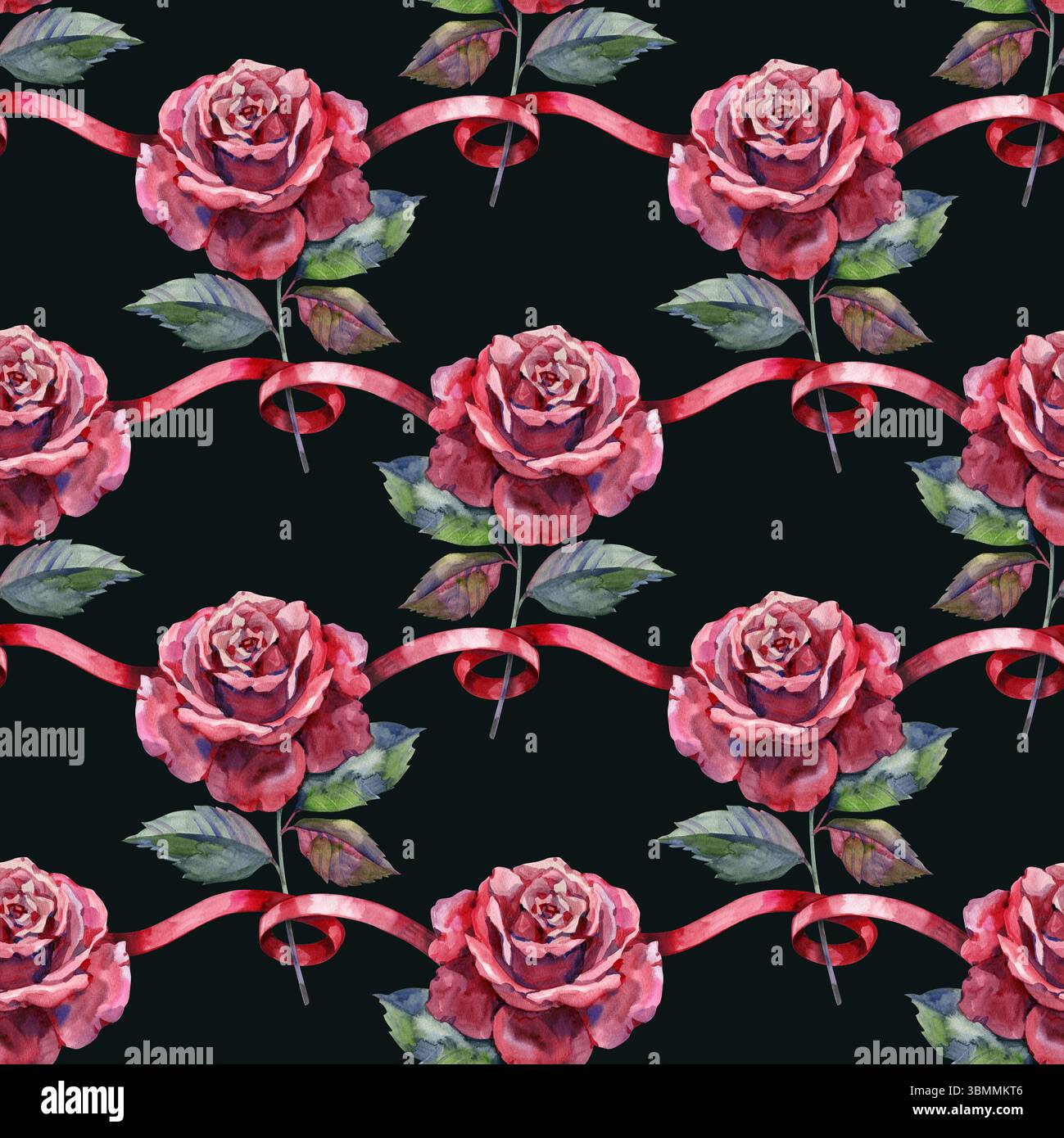 Pink vintage rose flowers, seamless pattern for wallpaper, fabrics and ...