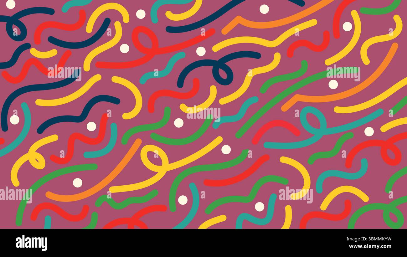 Energetic pink abstract squiggle background Stock Vector Image & Art ...