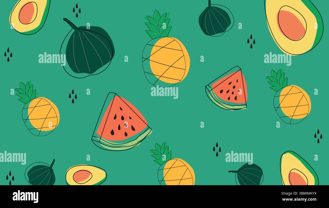 Mix fresh fruit on Stock Vector Images - Alamy