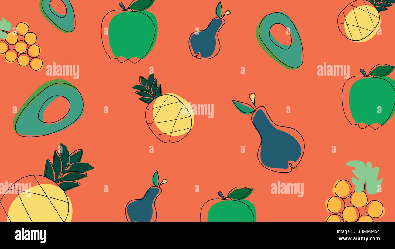Apple in blue background Stock Vector Images - Alamy