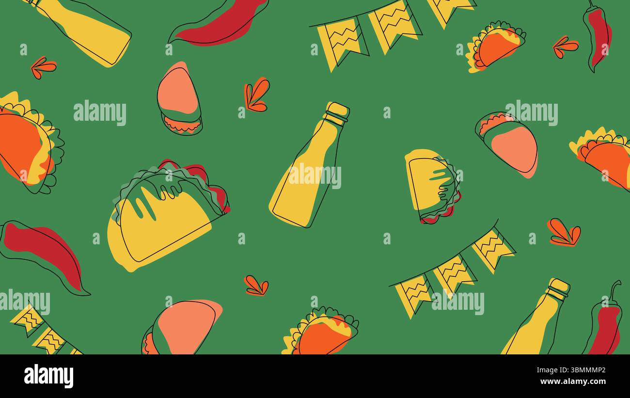 Mexican celebration icons Stock Vector Images - Alamy