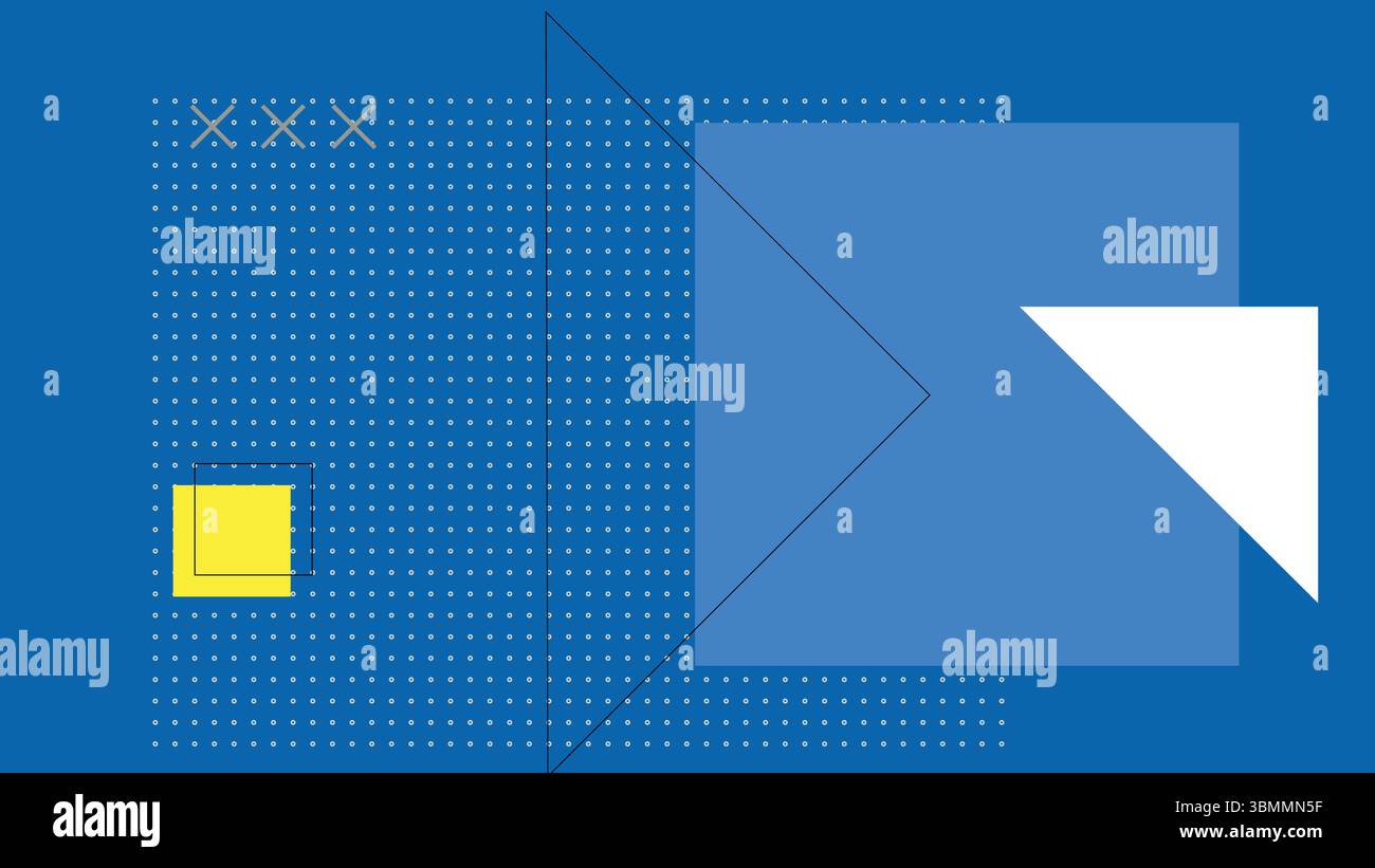Blue modern interface with triangle and square background Stock Vector ...