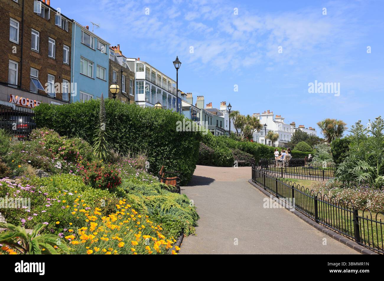 Pretty Victoria Gardens behind Viking Beach in Broadstairs, isle of ...