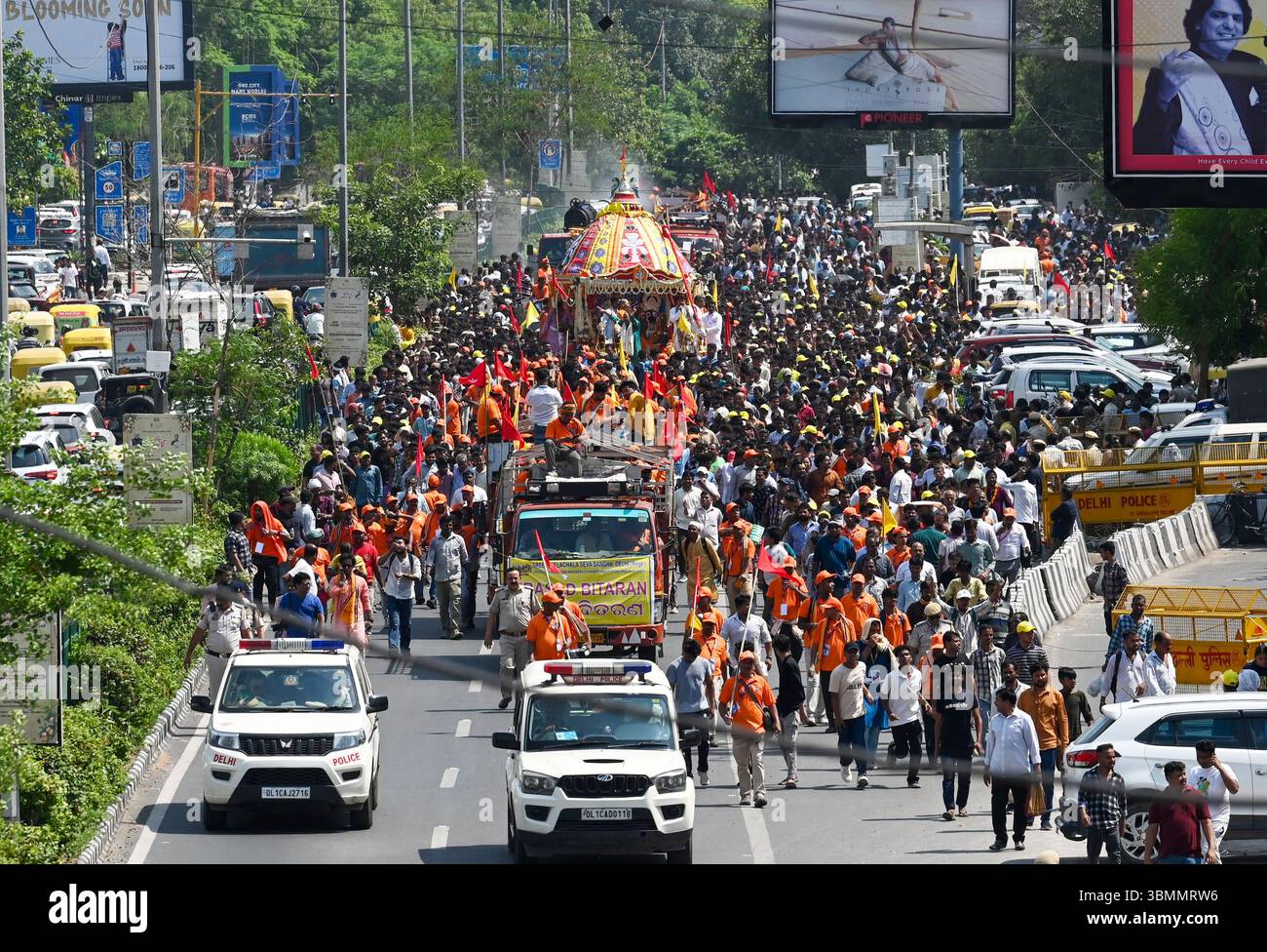 NEW DELHI, INDIA - JUNE 27: Devotees during the annual Ratha Yatra of ...