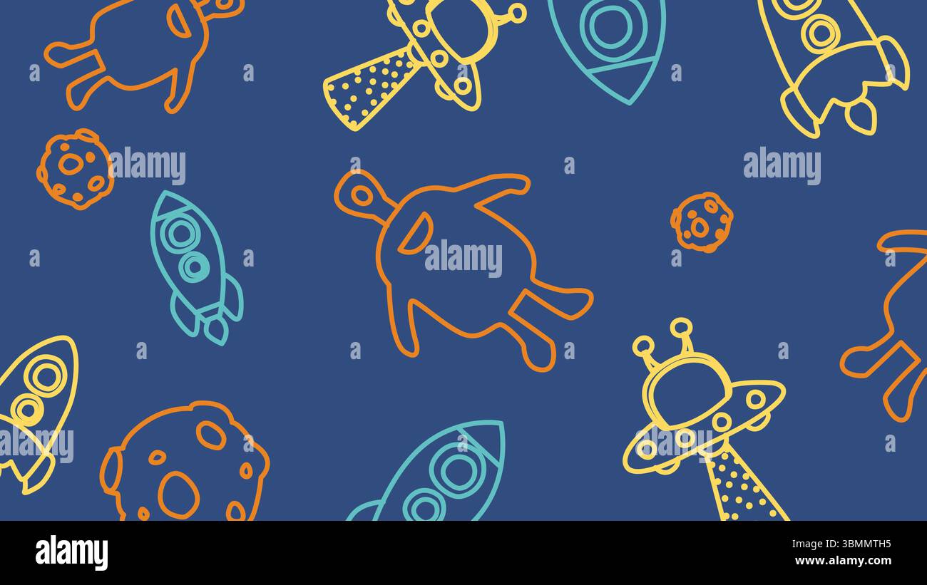 Space rocket alien planets Stock Vector Images - Alamy