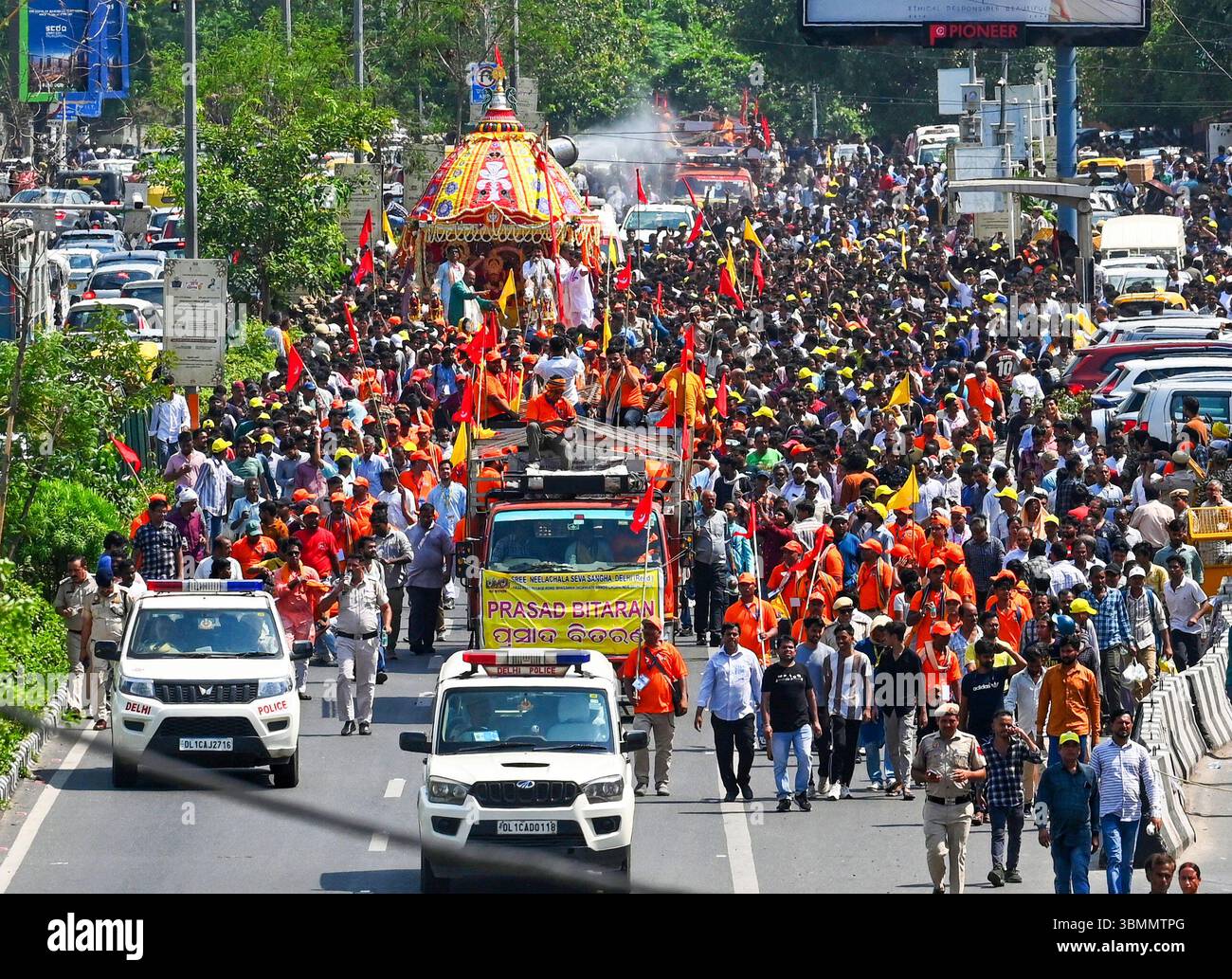 NEW DELHI, INDIA - JUNE 27: Devotees during the annual Ratha Yatra of ...