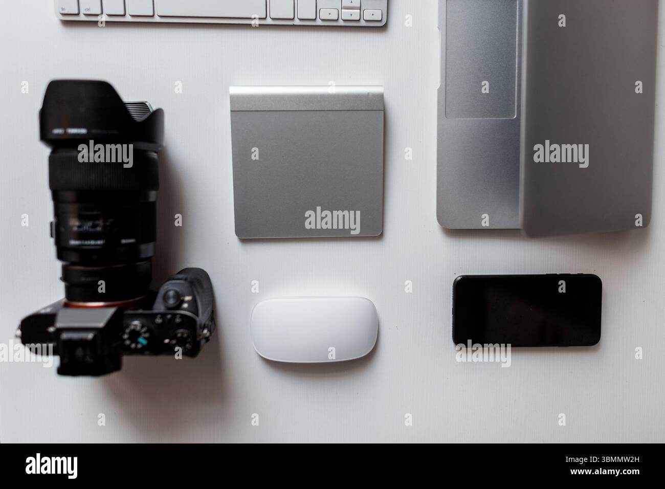 Top View Of The Table Professional Photographer Which Has A Modern ...