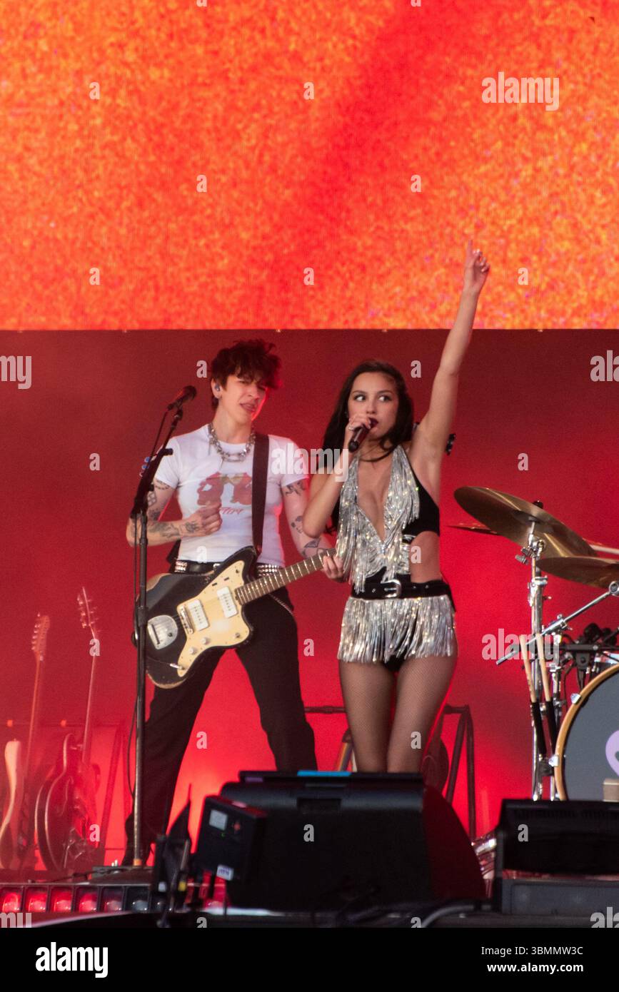 London, 27 June 2025, Olivia Rodrigo on the Great Oak Stage at BST Hyde ...