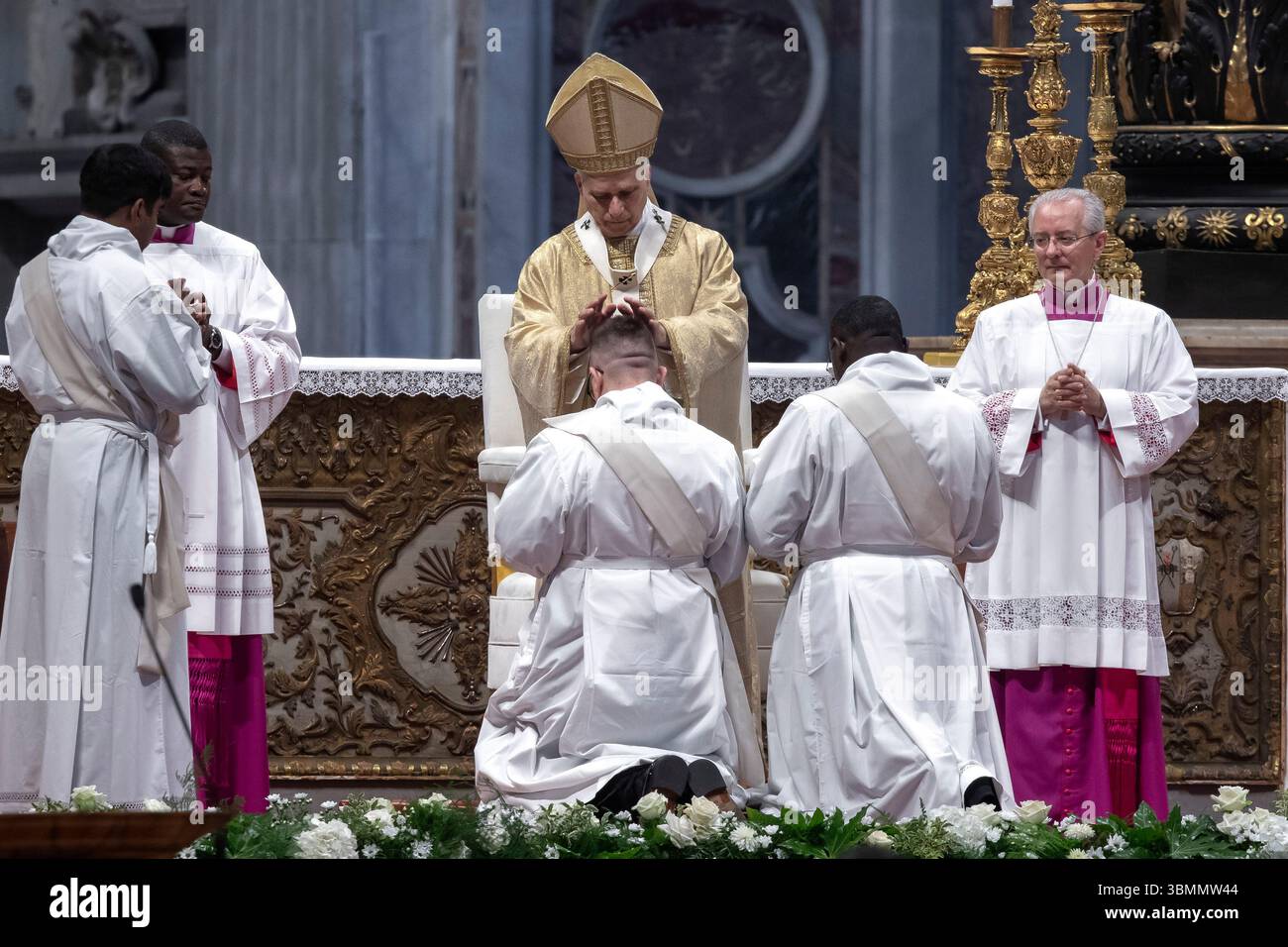Vatican City, Vatican, 27 June 2025. Pope Leo XIV blesses new priests ...