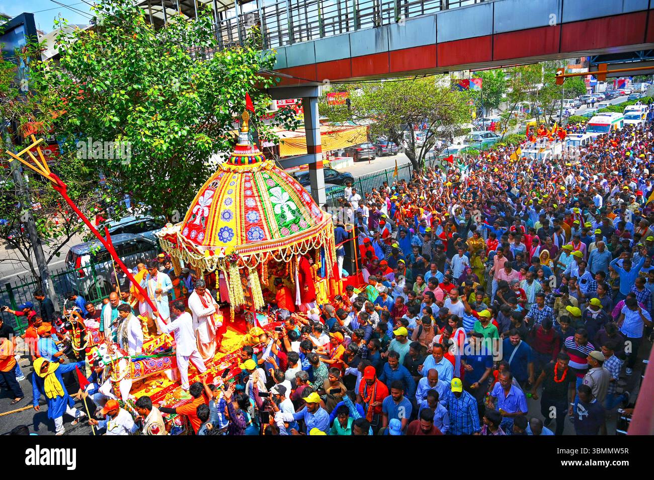 NEW DELHI, INDIA - JUNE 27: Devotees during the annual Ratha Yatra of ...