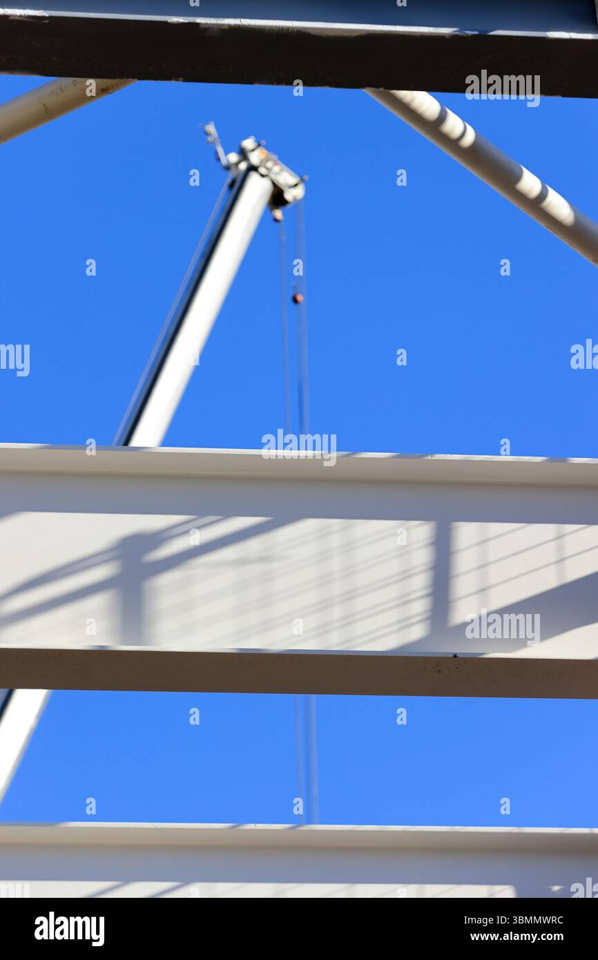 Steel skeleton frame steelwork at radcliffe hub development site in ...