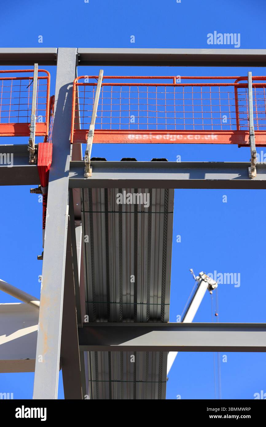 Steel skeleton frame steelwork at radcliffe hub development site in ...