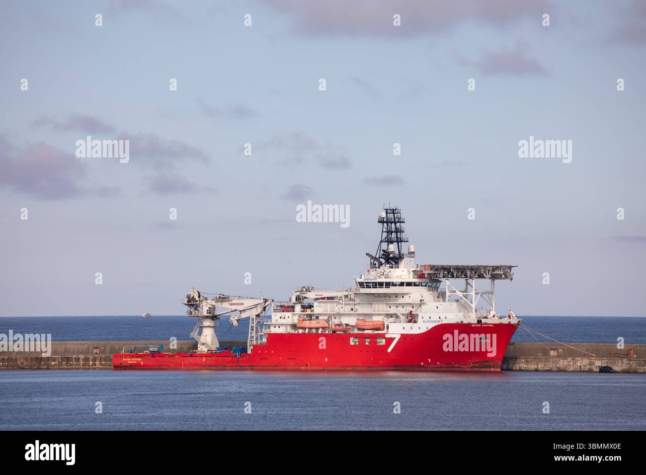 The Seven Atlantic offshore supply ship and dive vessel berthed in ...