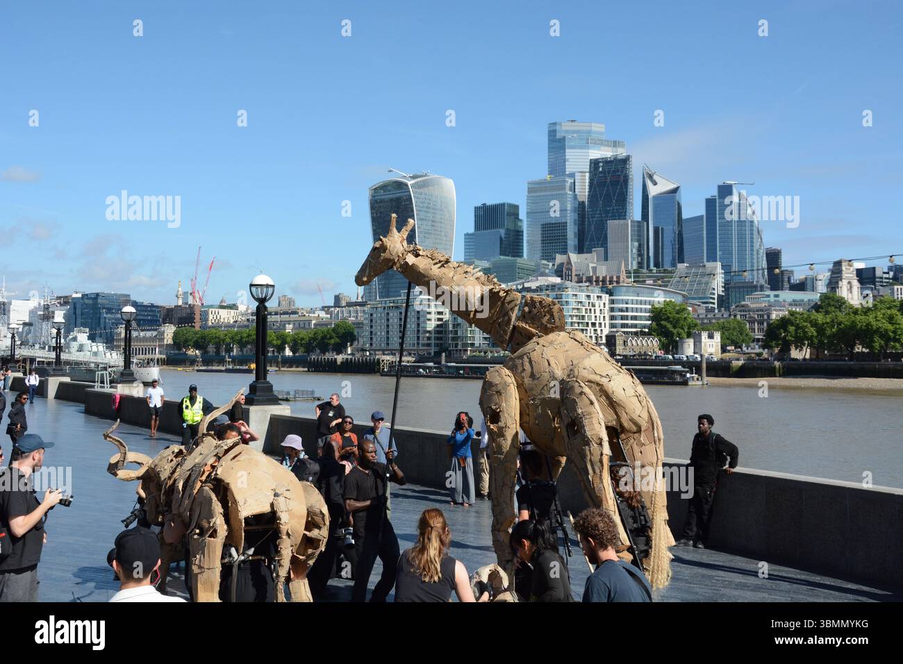 The Cardboard Animals that form The Herds paid a visit to Tower Bridge ...