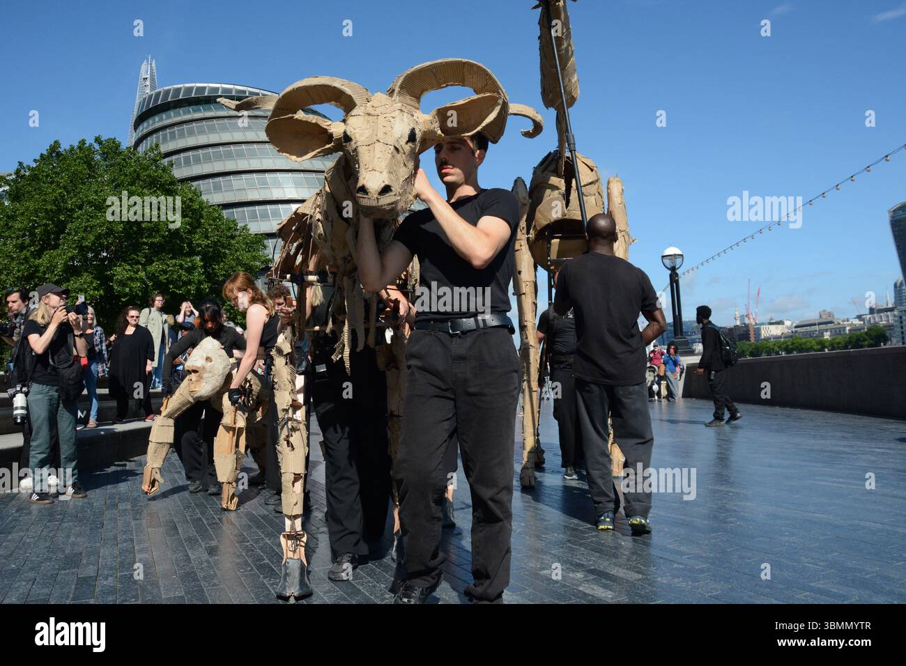 The Cardboard Animals that form The Herds paid a visit to Tower Bridge ...