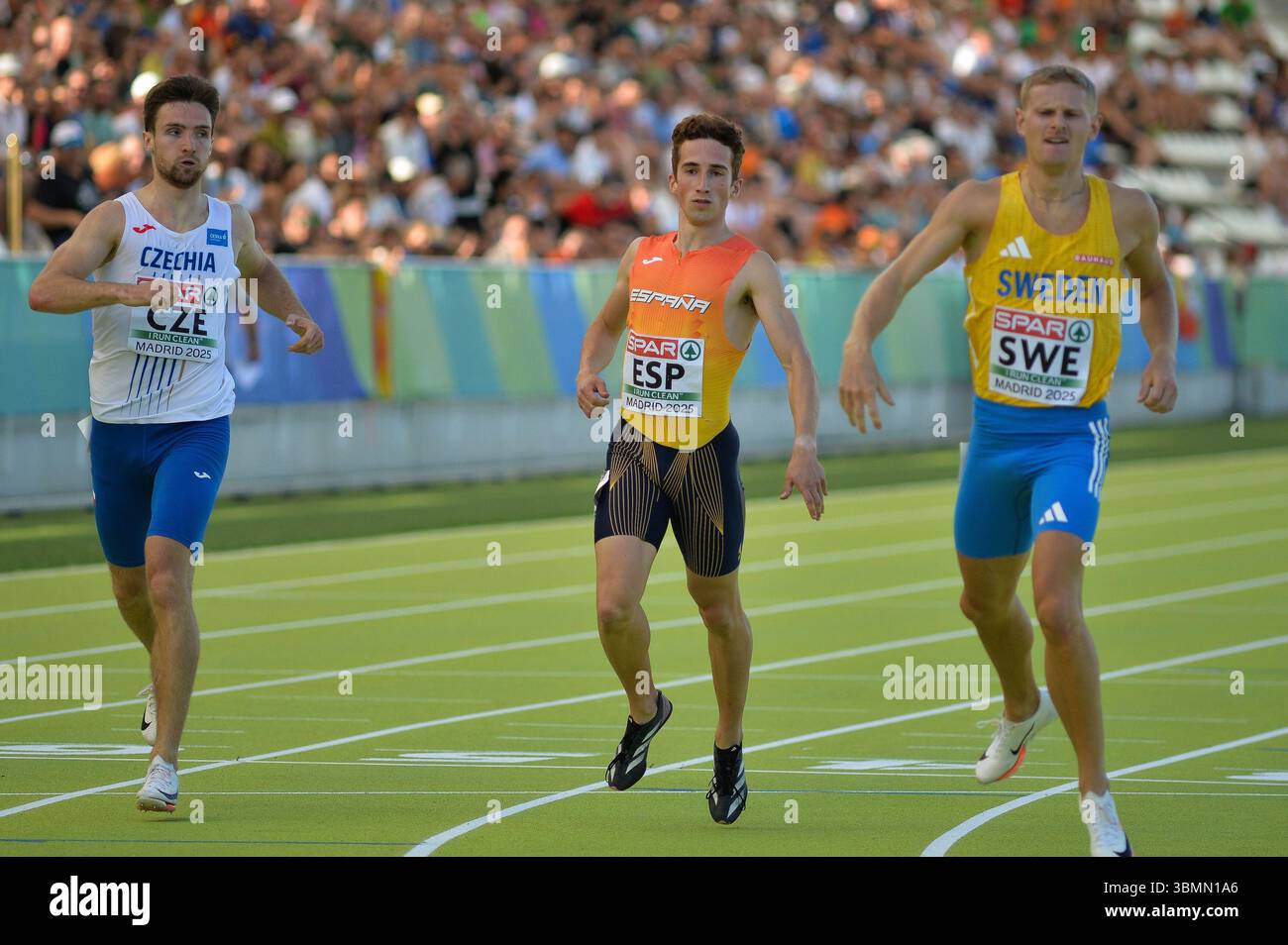 A Spanish team athlete competes during Day 1 of the European Athletics ...