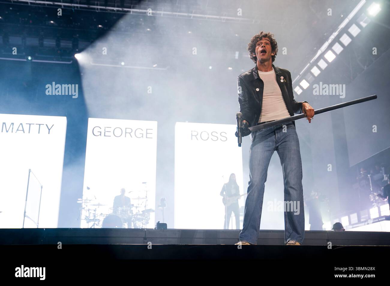 George Daniel, from left, Ross MacDonald, and Matty Healy of The 1975 ...