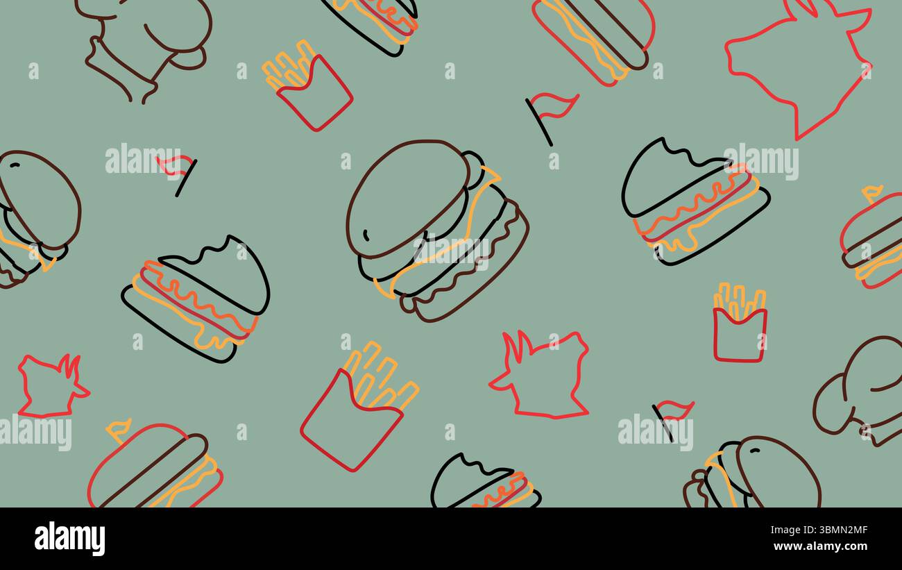 Burger in box fry Stock Vector Images - Alamy