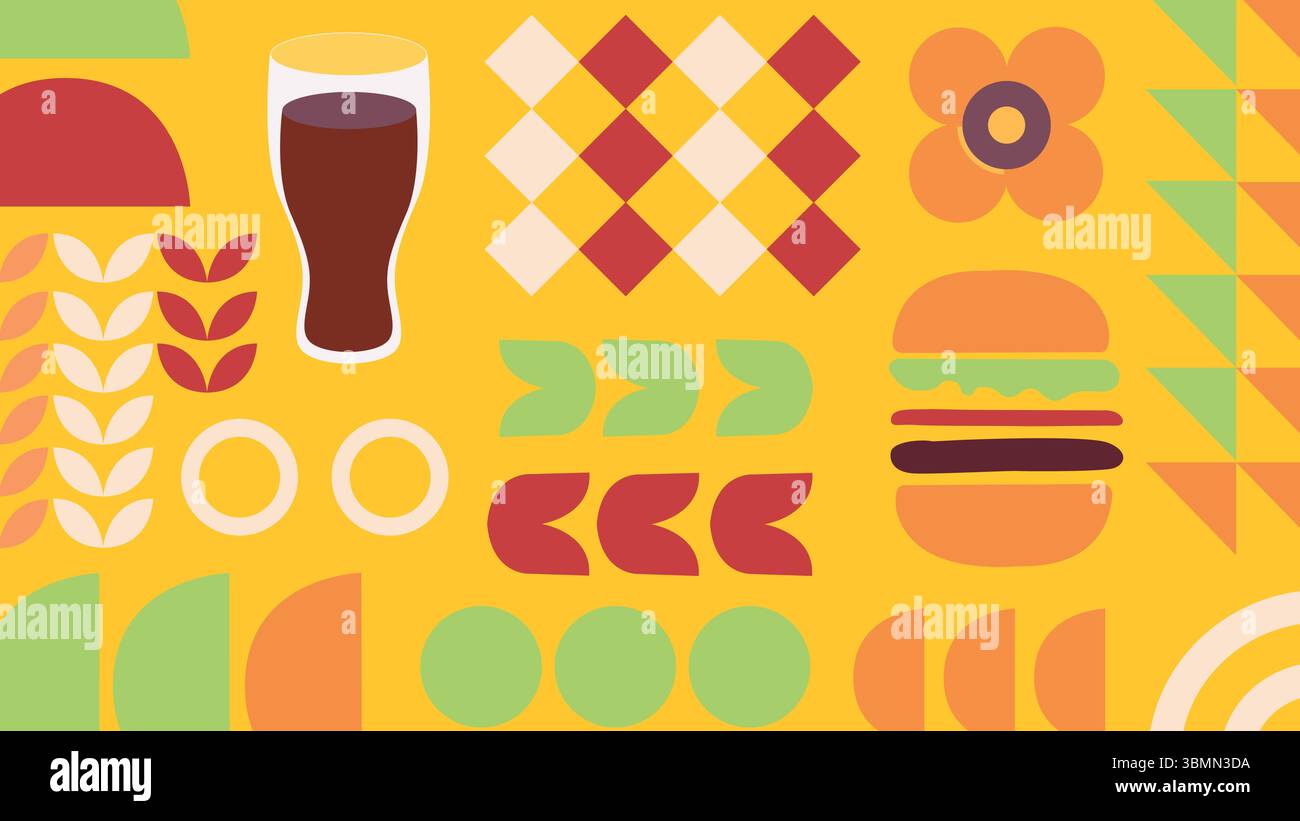 Burger scene Stock Vector Images - Alamy