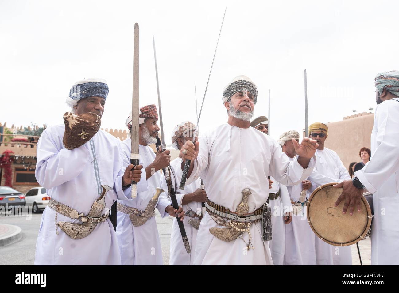 Nizwa, Oman,Al Razha folk dance, a traditional dance performed with ...