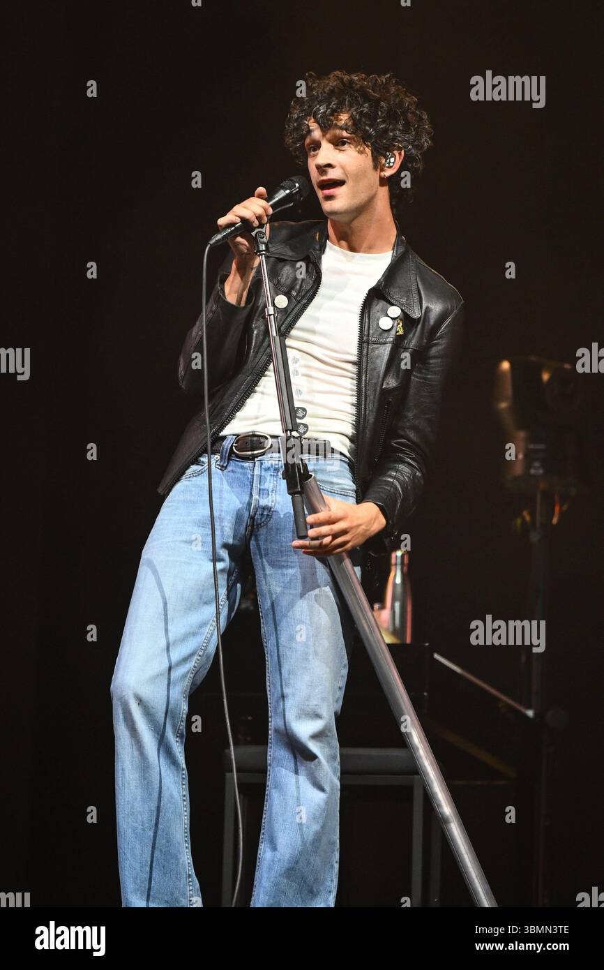 Somerset, UK. 27 June 2025. Matty Healy of The 1975 performing during ...