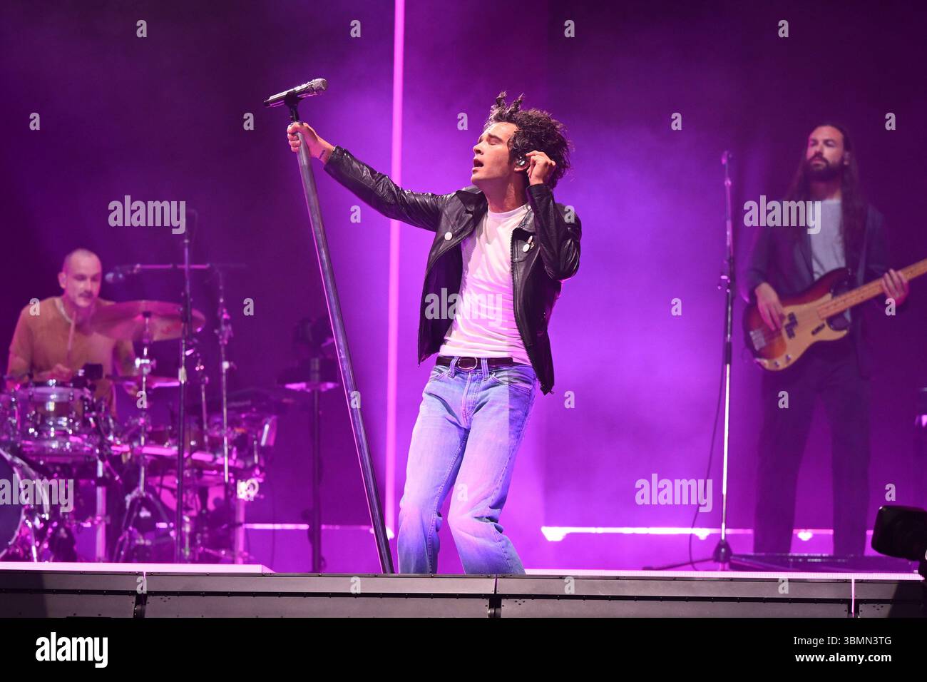 Somerset, UK. 27 June 2025. Matty Healy of The 1975 performing during ...