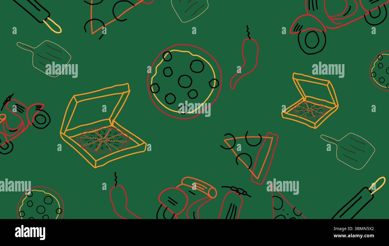 Pizza box hand drawn Stock Vector Images - Alamy