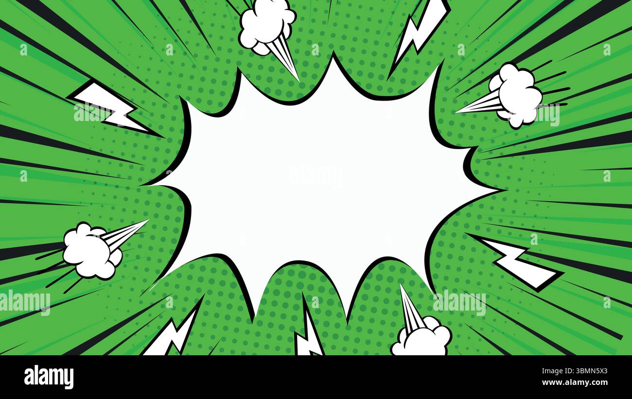 Green comic burst background Stock Vector Image & Art - Alamy