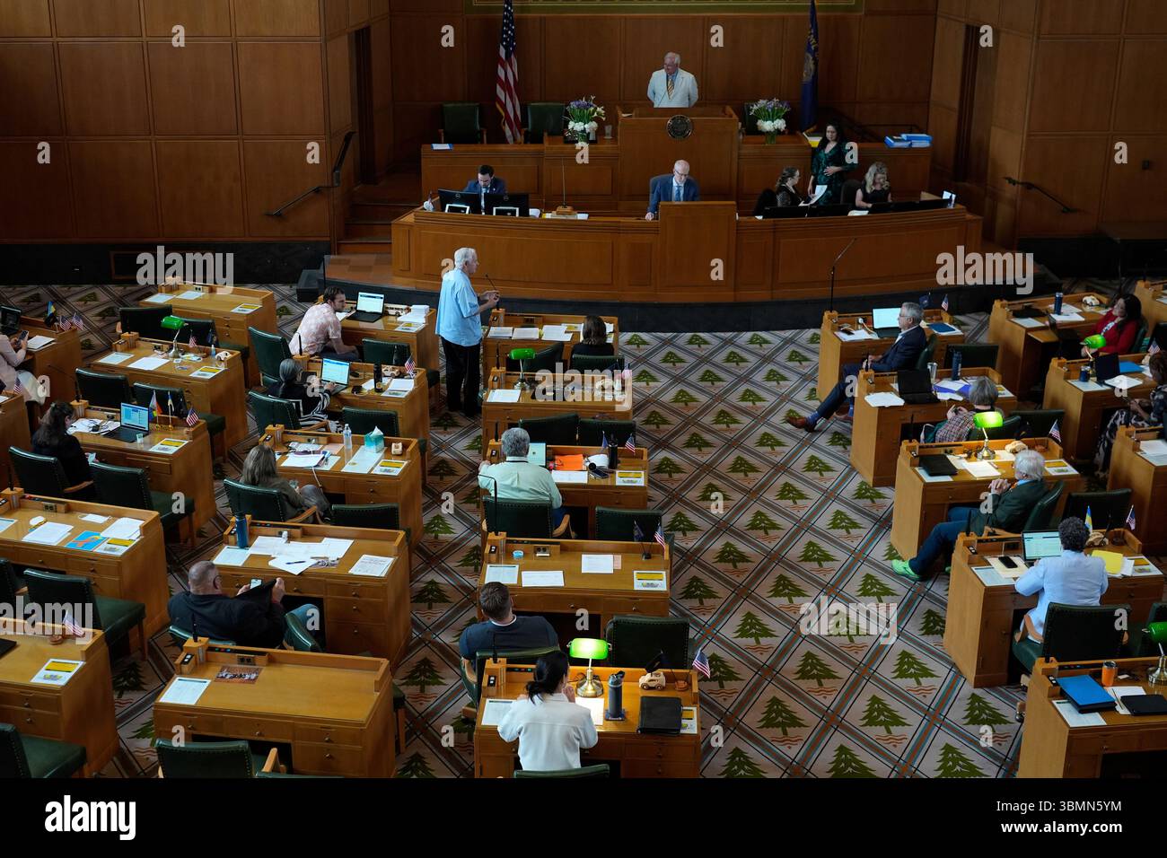 Members of the Oregon House of Representatives discuss bill SB 1173 A ...
