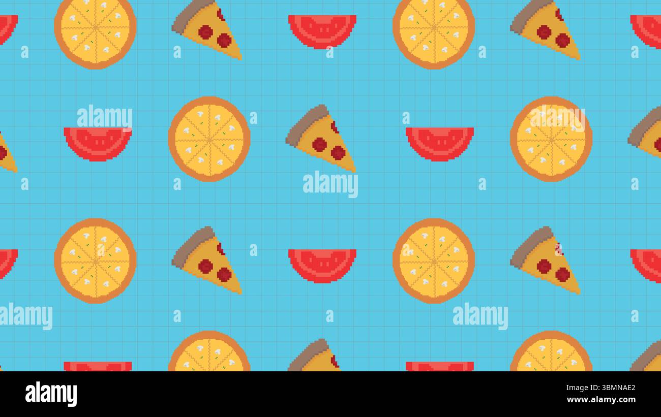 Pixel art pizza slice hi-res stock photography and images - Alamy