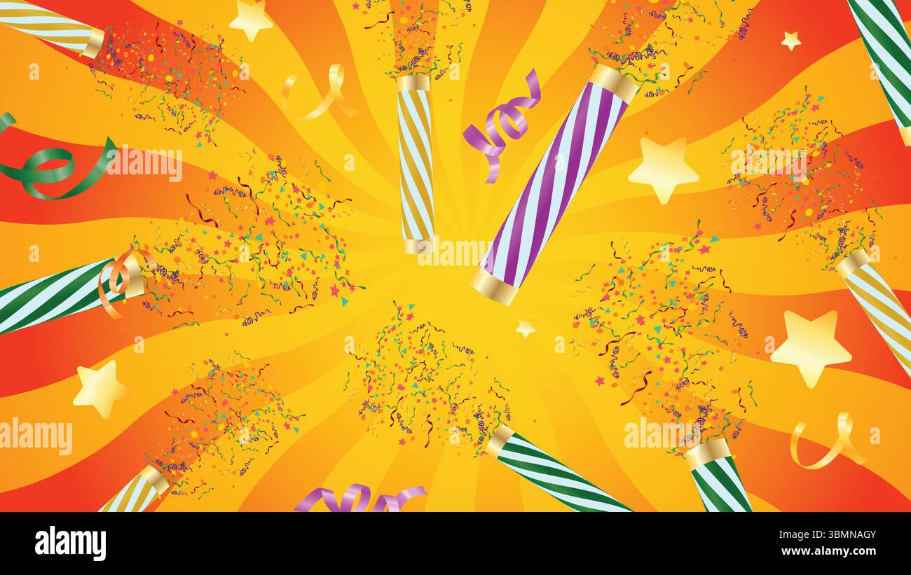 Party streamer and triangle Stock Vector Images - Alamy